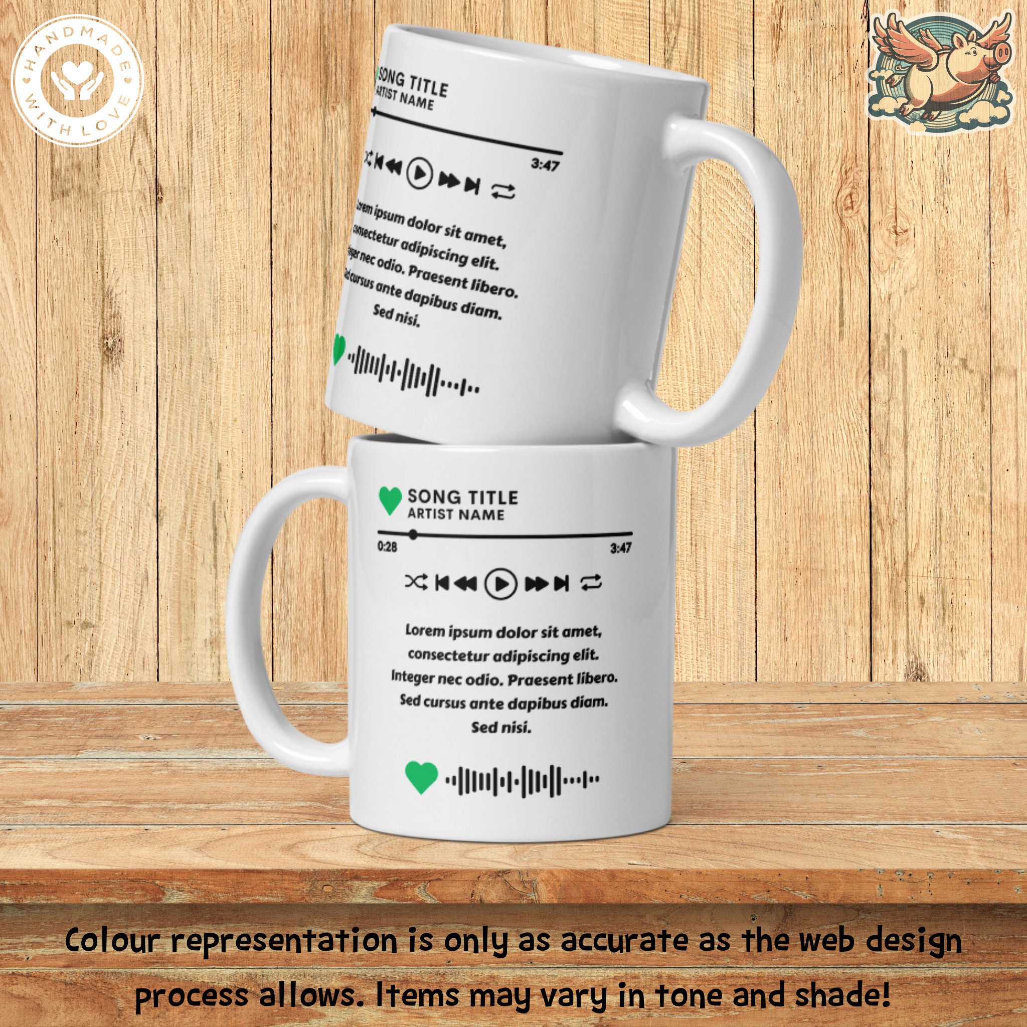 Personalised Song Mug Your Favourite Song Personalised Mug Music Mug ...