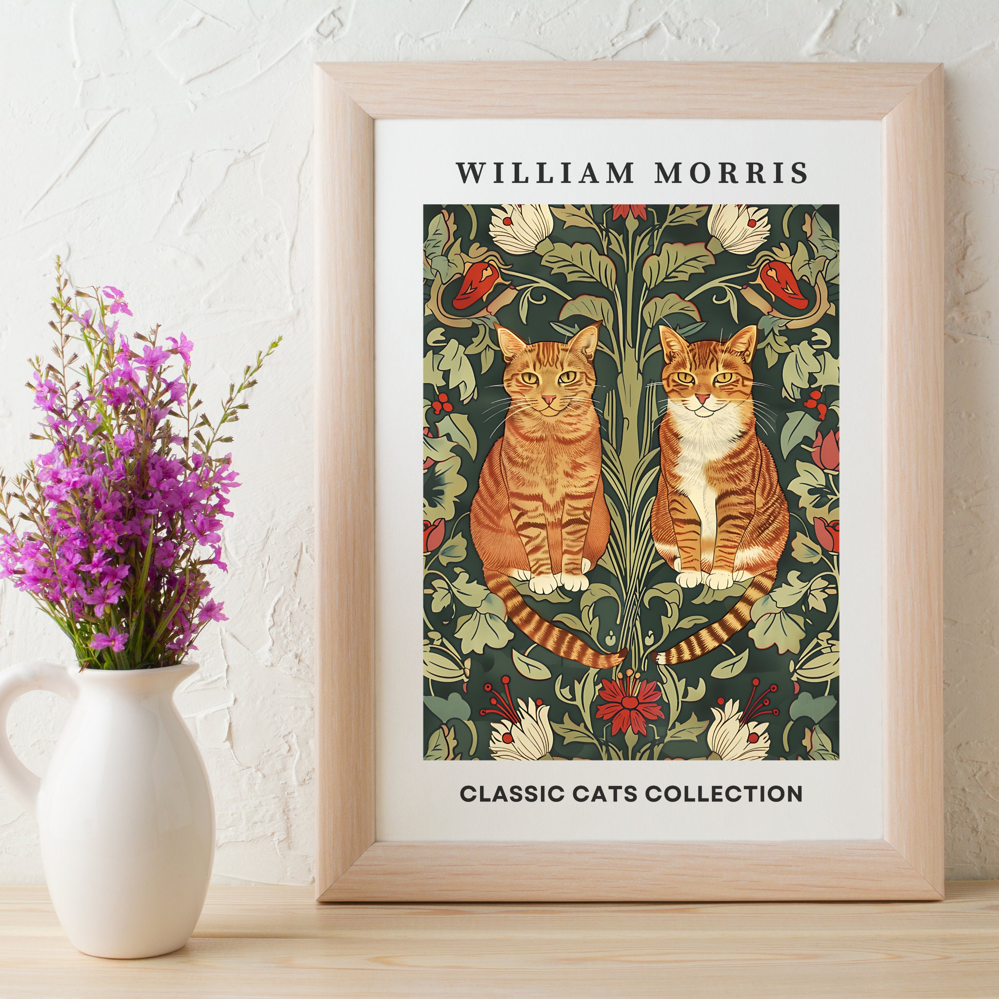 William Morris Cats Print William Morris Poster Exhibition Wall Art ...