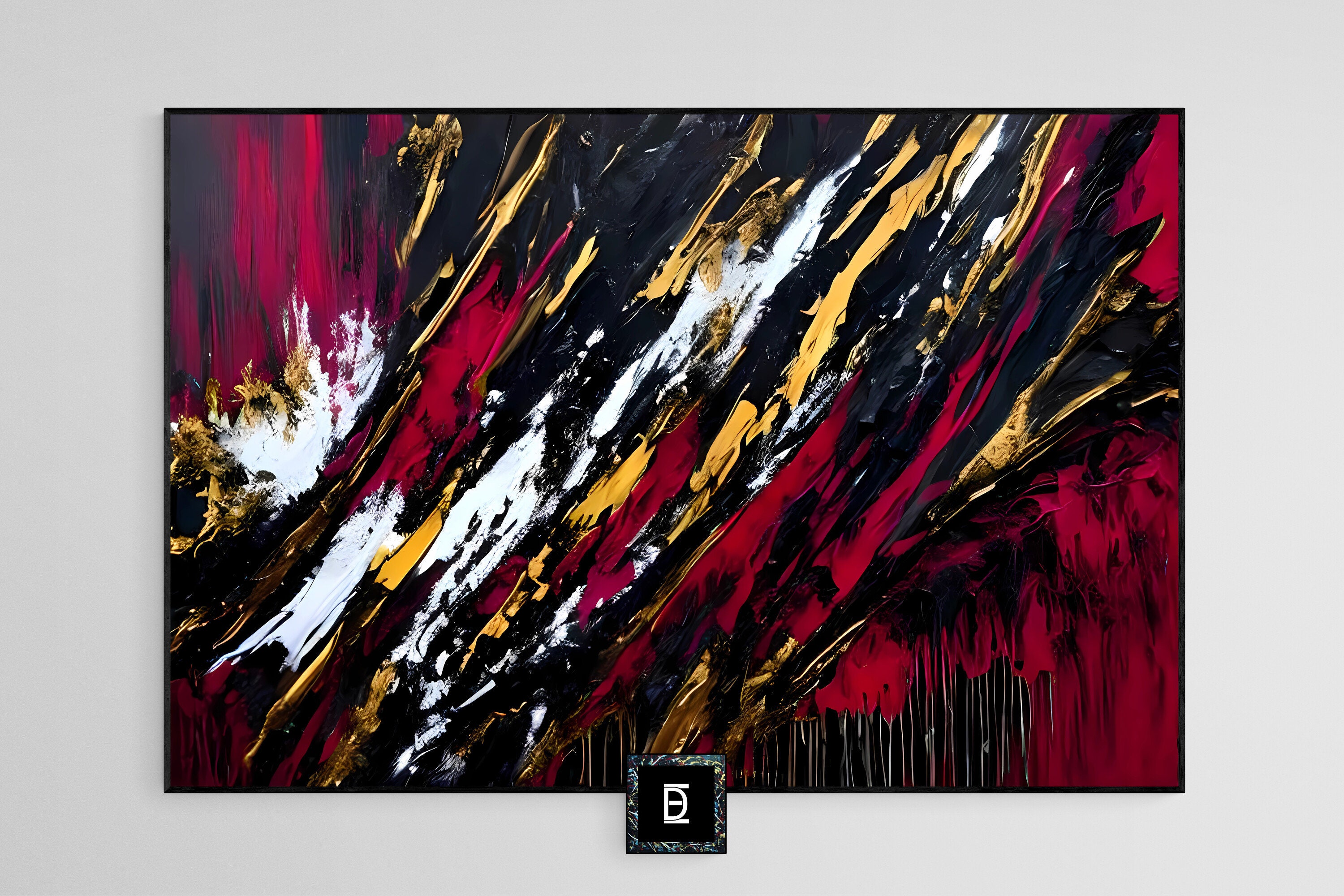 Abstract Expressionism Drip Splatter Painting Modern Original Fine Art ...