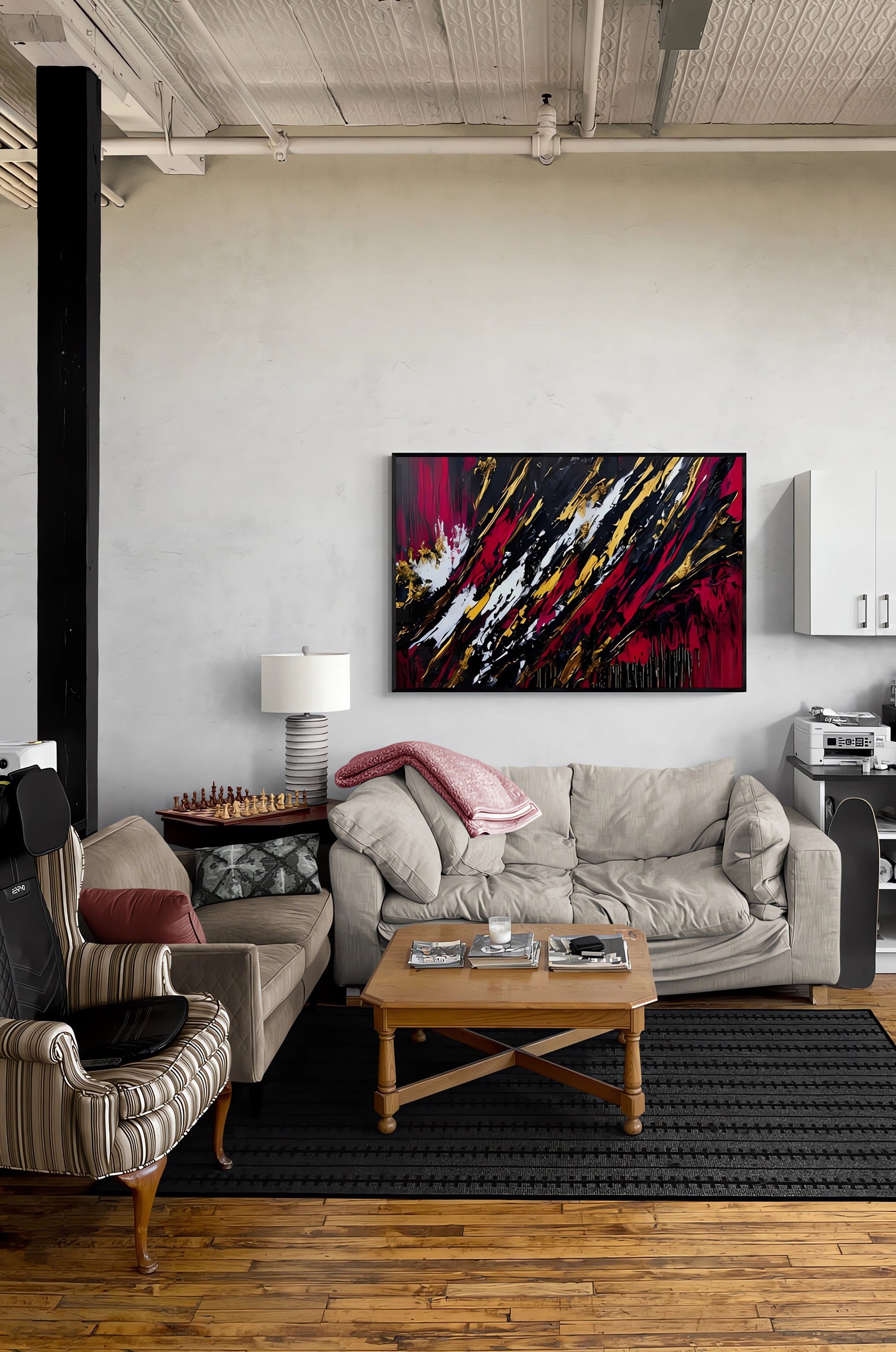 Abstract Expressionism Drip Splatter Painting Modern Original Fine Art ...