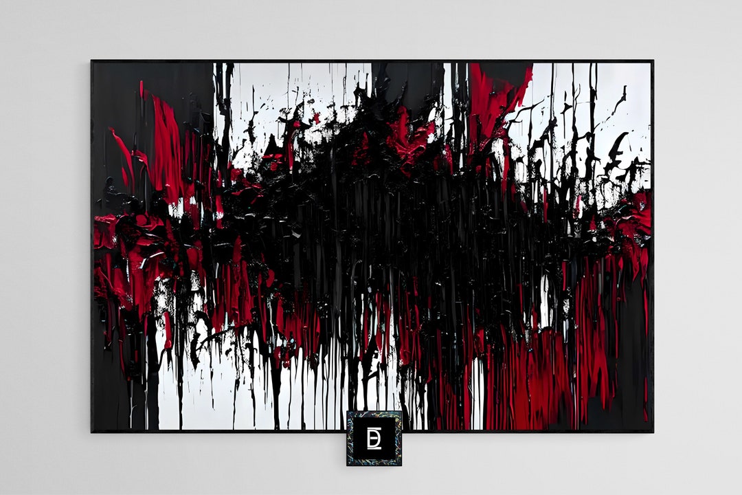 Abstract Expressionism Drip Splatter Painting Modern Original Fine Art ...