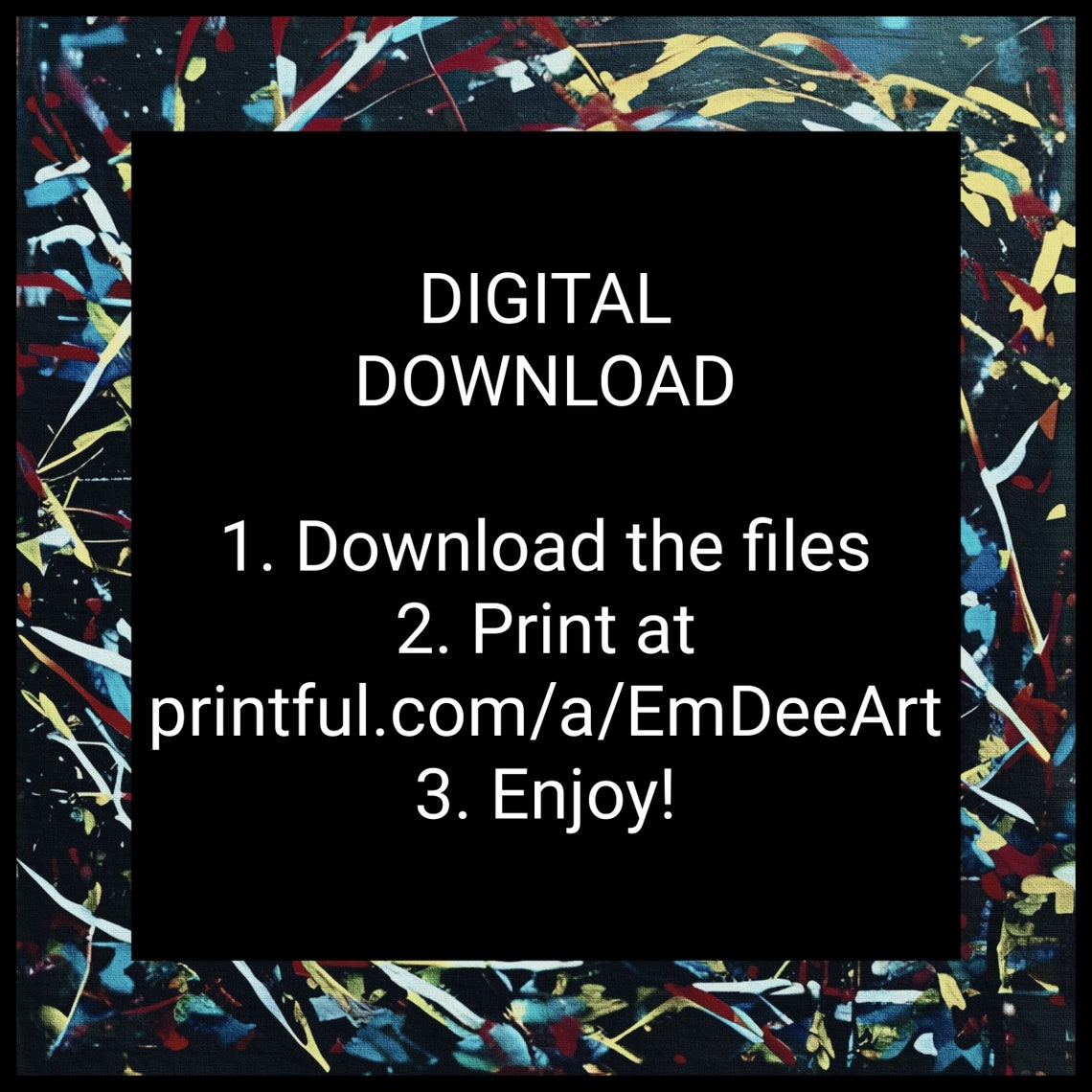 Abstract Expressionism Drip Splatter Painting Modern Original Fine Art ...