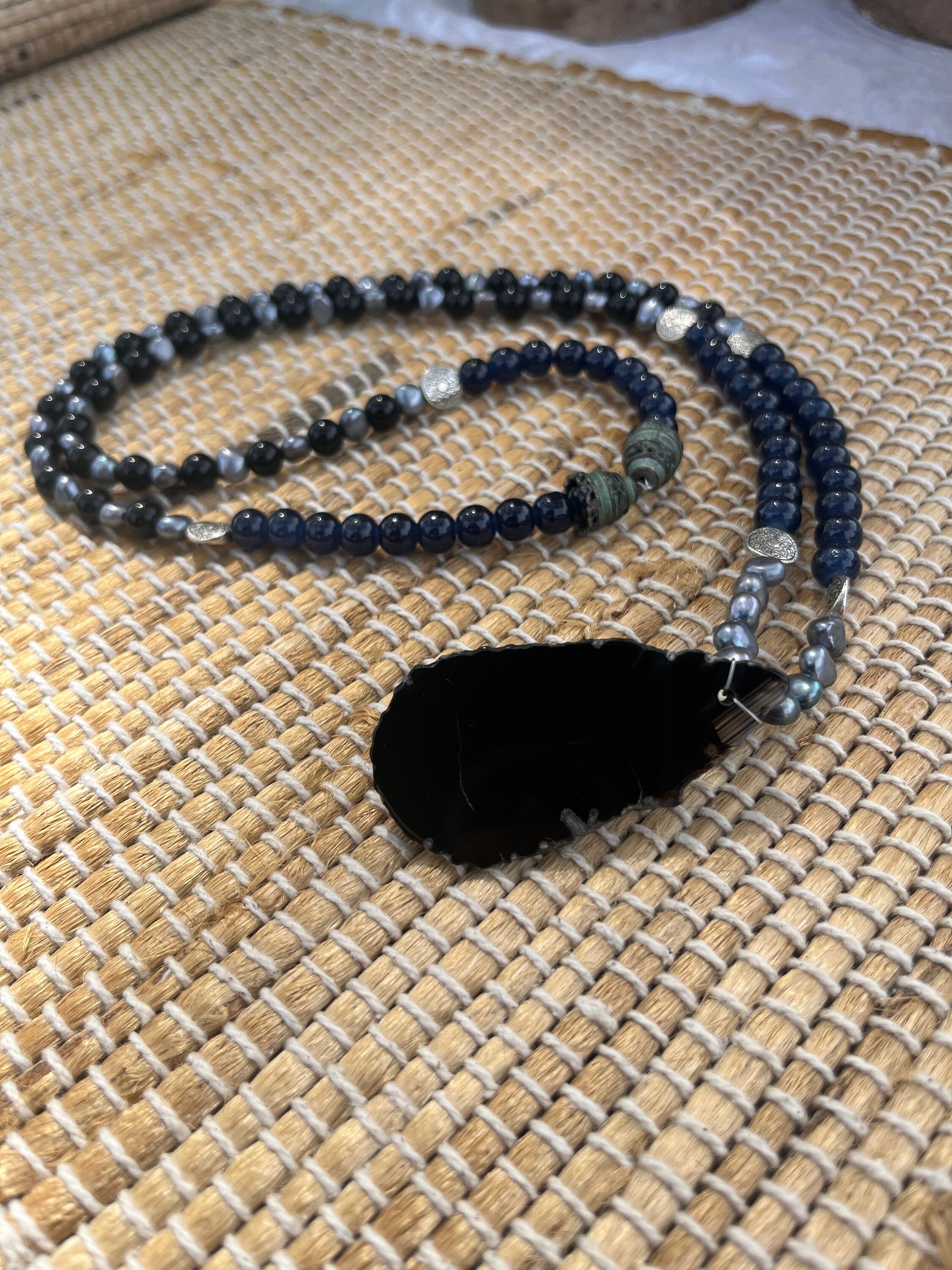 The Night Priestess Necklace REAL STONE - Etsy