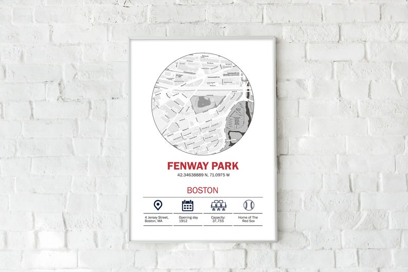 MLB Stadium Map Posters NEW All 30 Major League Stadiums Available - Etsy