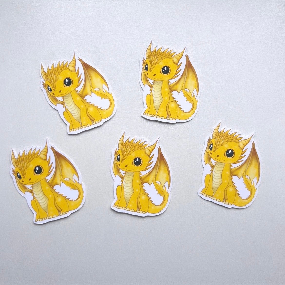 Andarna Fourth Wing Dragon Sticker | Cute Gold Dragon Sticker - Etsy