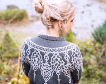 Stranded Knitting Top Down Sweater Pattern | Knitting Patterns for ...