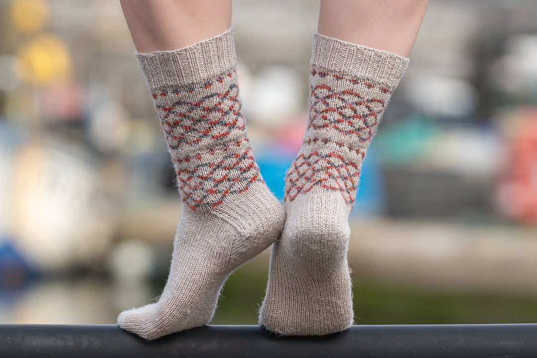 Toe up Colorwork Socks | Hand Knitting Pattern | Unisex | PDF Digital ...