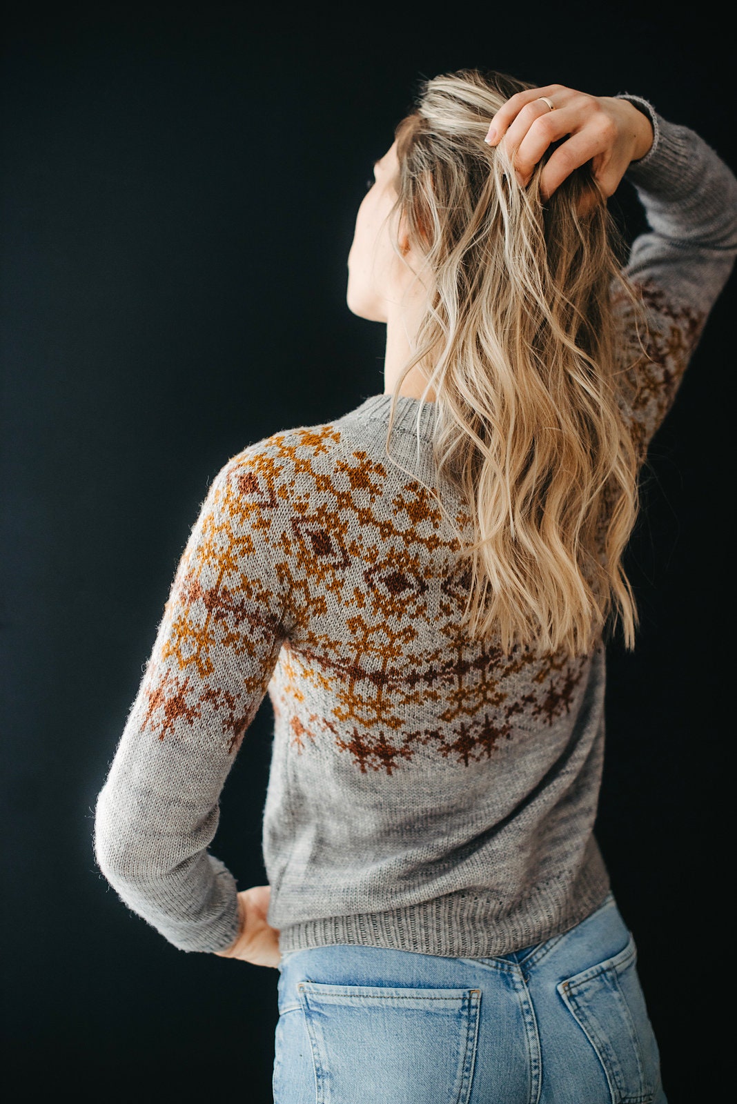 Stranded Colorwork Top Down Sweater Pattern PDF Download - Etsy