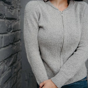 Everyday Bomber Jacket Knitting Pattern | Zipper Cardigan | PDF - Etsy