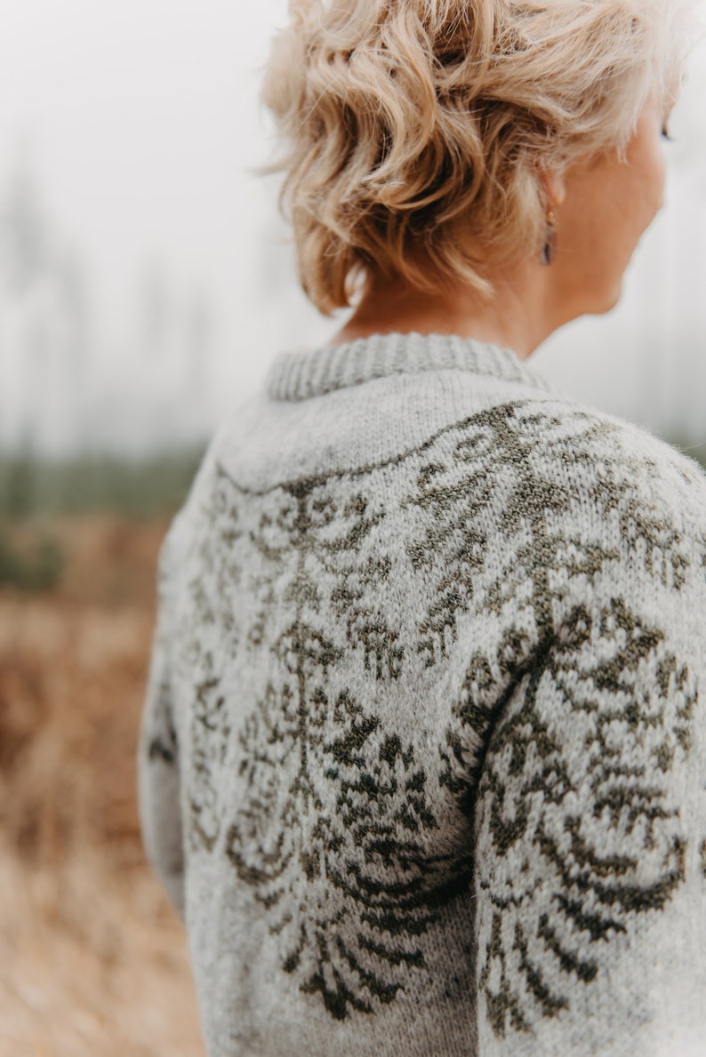 Stranded Yoke Cardigan Knitting Pattern | Colorwork | PDF Download - Etsy