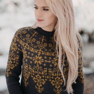 Sweater Knitting Pattern | Stranded Colorwork | Top Down Yoke Sweater ...