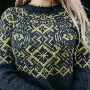 Stranded Knitting Top Down Sweater Pattern | Knitting Patterns for ...
