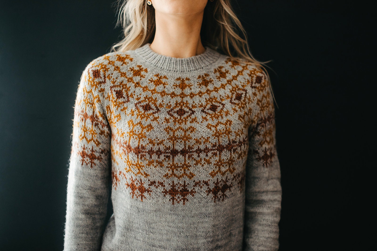 Stranded Colorwork Top Down Sweater Pattern PDF Download - Etsy