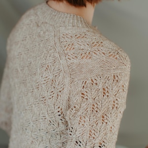 Lace Cardigan Knitting Pattern | Seamless Fingering Sport Weight ...