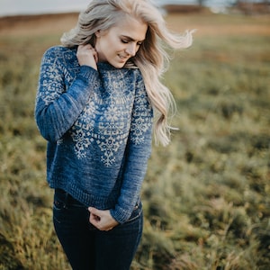 Sweater Knitting Pattern | Stranded Colorwork | Top Down Yoke Sweater ...