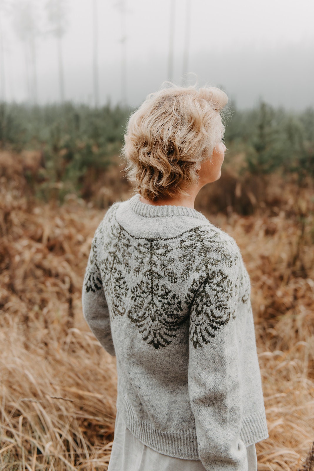 Stranded Yoke Cardigan Knitting Pattern | Colorwork | PDF Download - Etsy