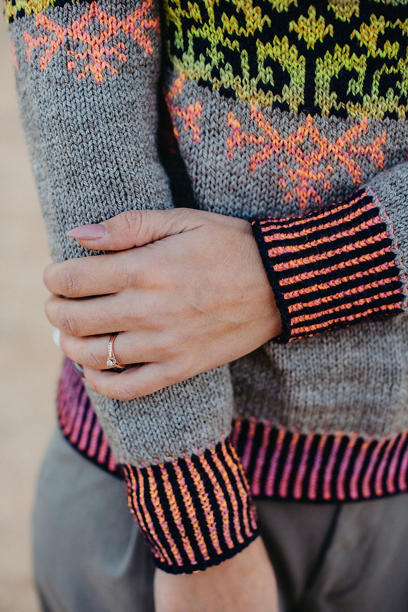 Stranded Knitting Top Down Sweater Pattern | Knitting Patterns for ...