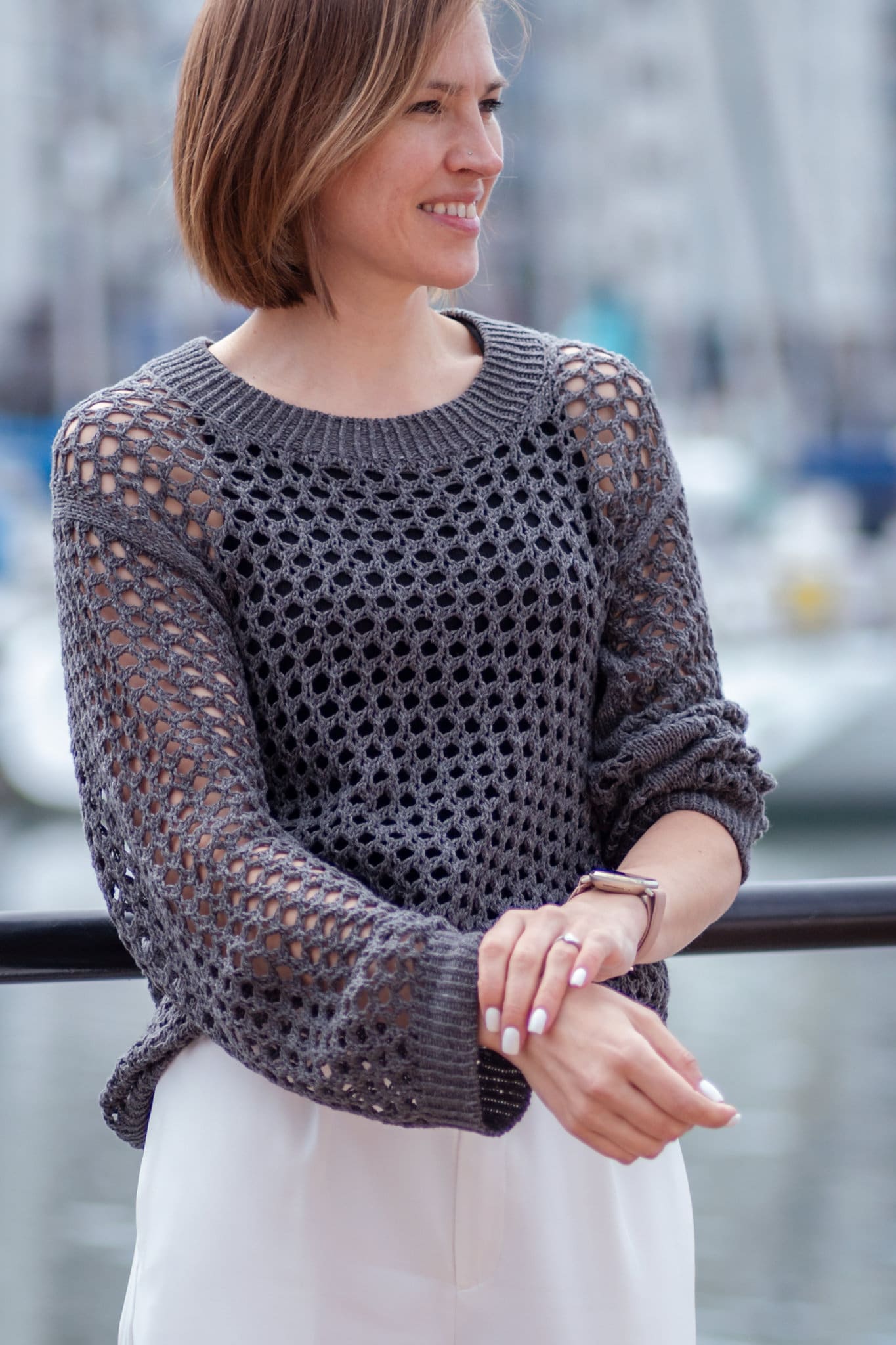 Mesh Sweater Knitting Pattern | Crochet Style | Lace Womens Knitwear ...