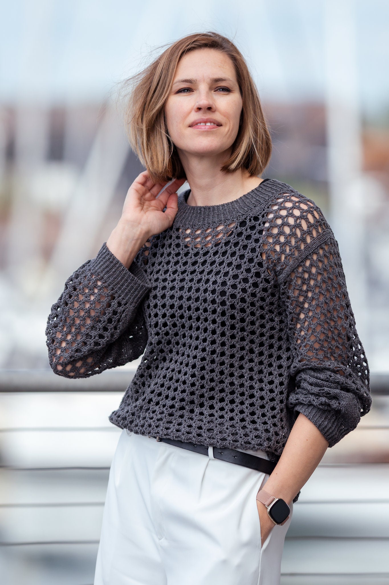 Mesh Sweater Knitting Pattern | Crochet Style | Lace Womens Knitwear ...