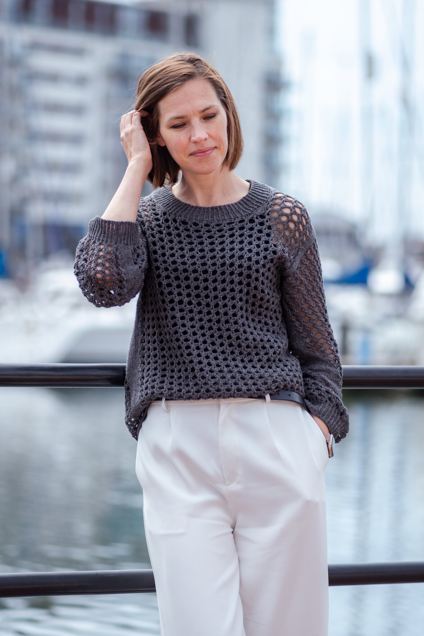 Mesh Sweater Knitting Pattern | Crochet Style | Lace Womens Knitwear ...