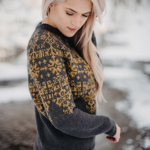 Sweater Knitting Pattern | Stranded Colorwork | Top Down Yoke Sweater ...
