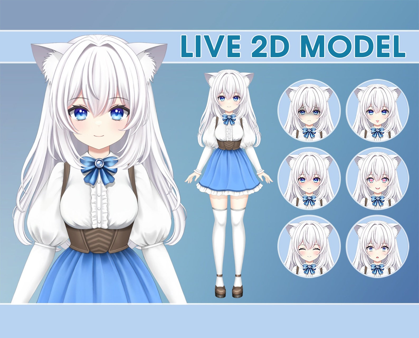 Modelo Vtuber prefabricado, modelo Live2d, Comisión Vtuber, Vtuber ...