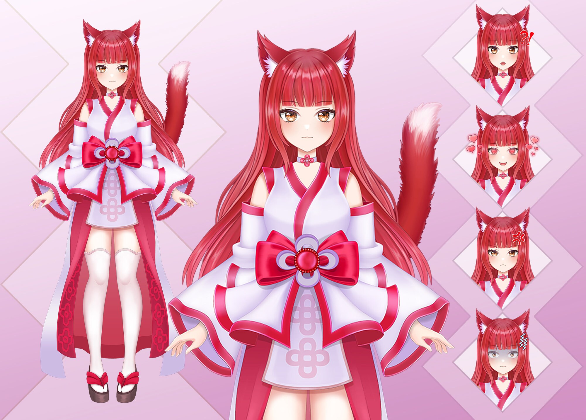 Vtuber Custom LIVE2D Model / Vtuber Commission / Vtuber Design ...