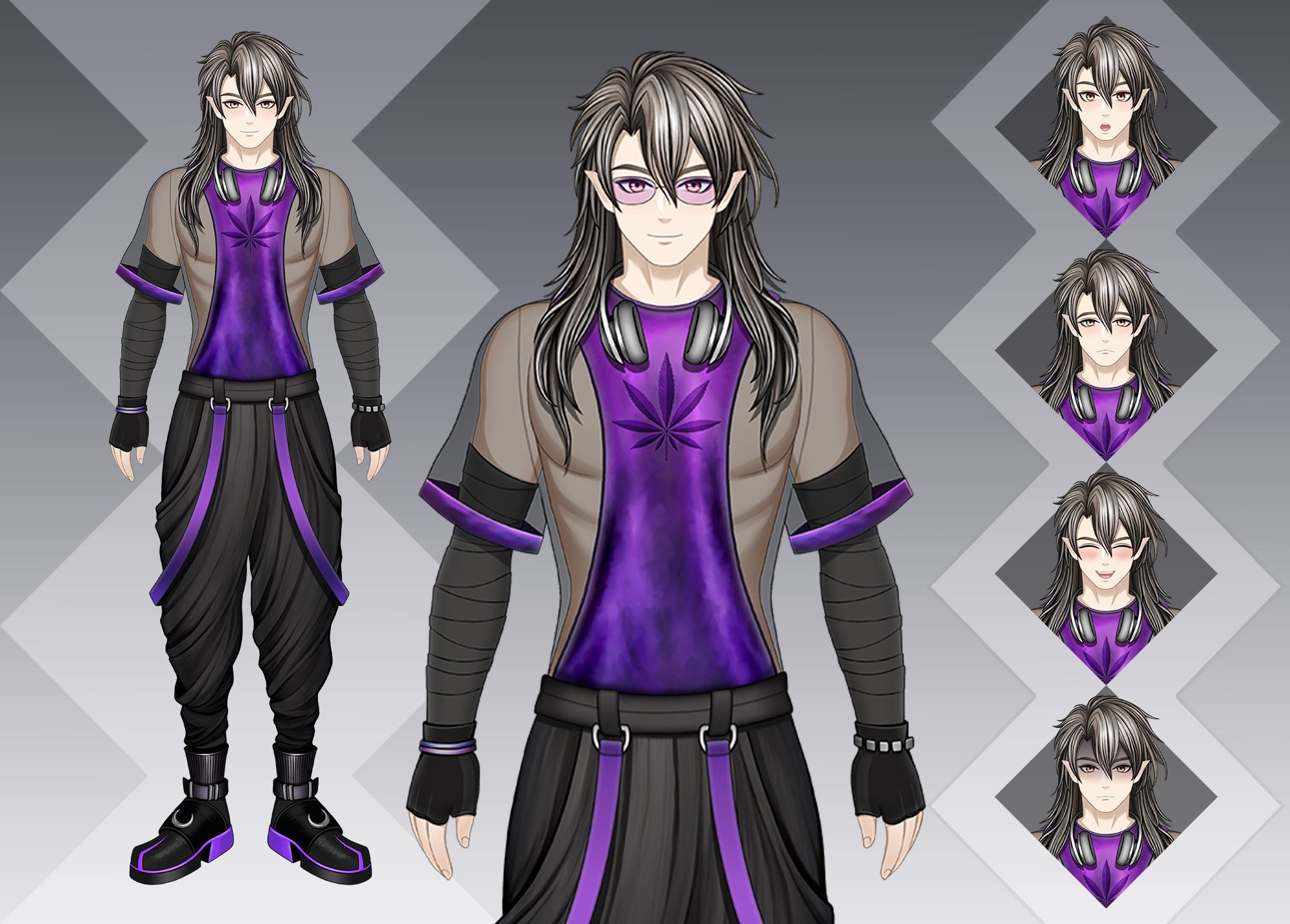 Vtuber Custom LIVE2D Model / Vtuber Commission / Vtuber Design ...