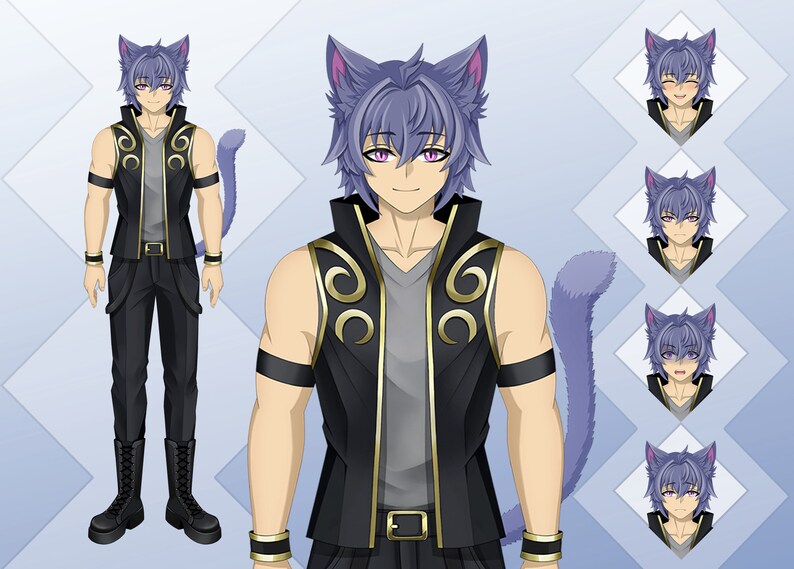 Vtuber Custom LIVE2D Model / Vtuber Commission / Vtuber Design ...