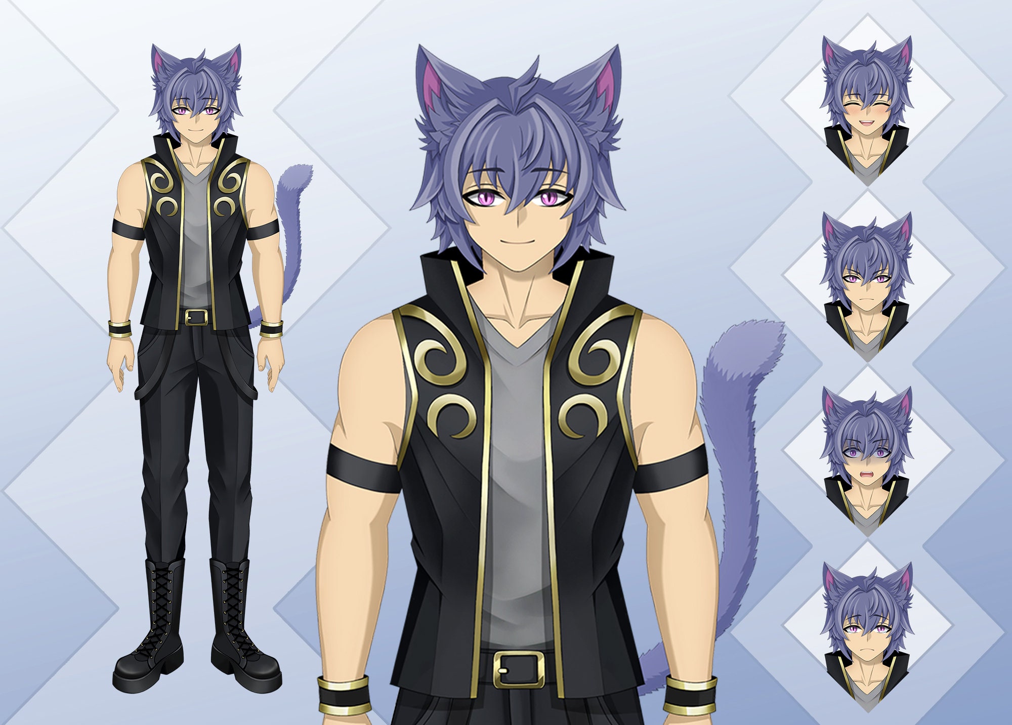 Vtuber Custom LIVE2D Model / Vtuber Commission / Vtuber Design ...