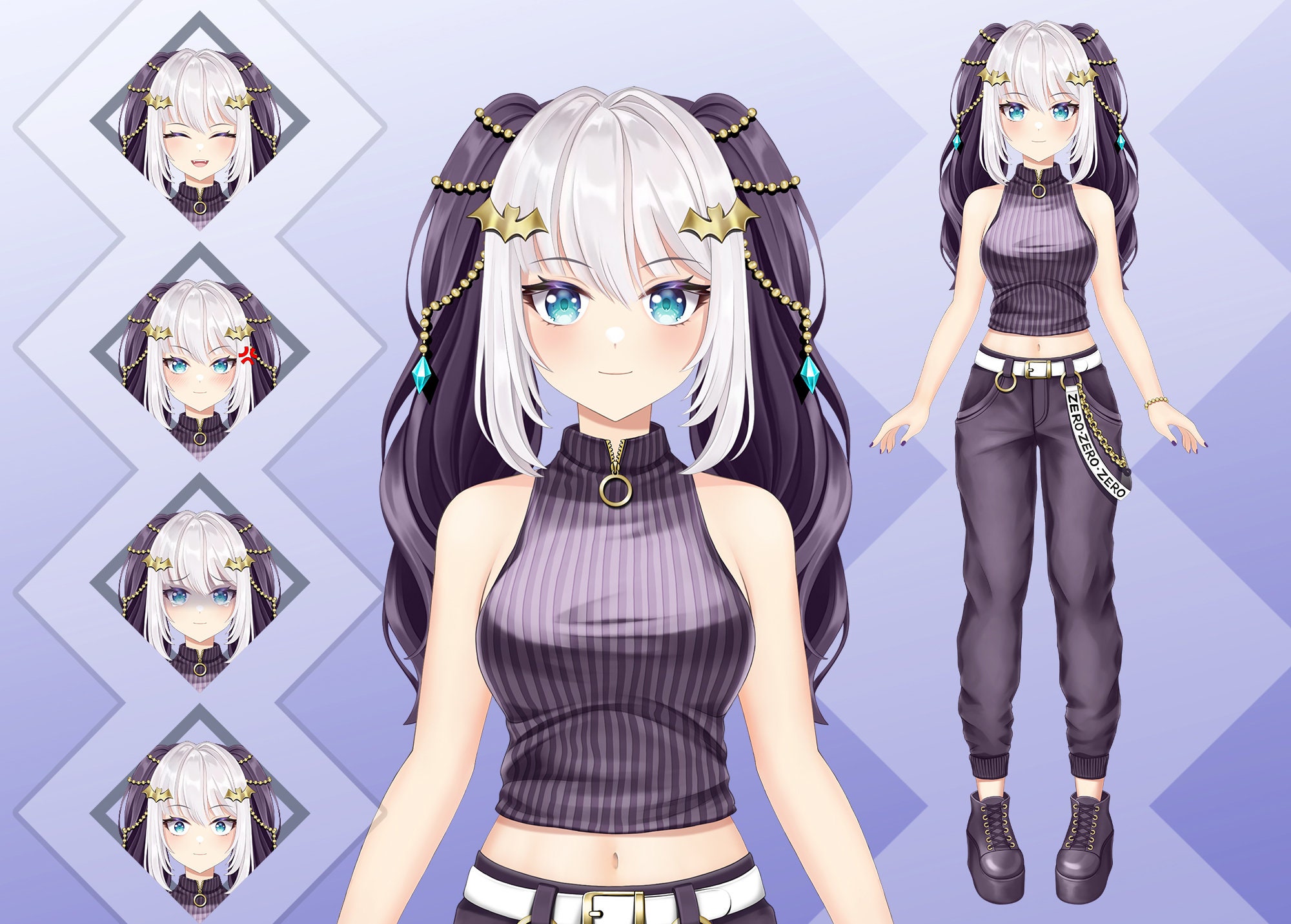 Vtuber Custom LIVE2D Model / Vtuber Commission / Vtuber Design ...