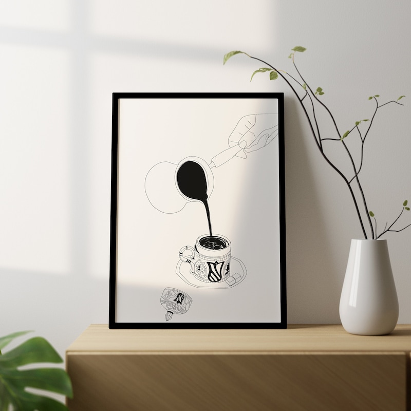 Coffee Arabic Wall Art - Etsy
