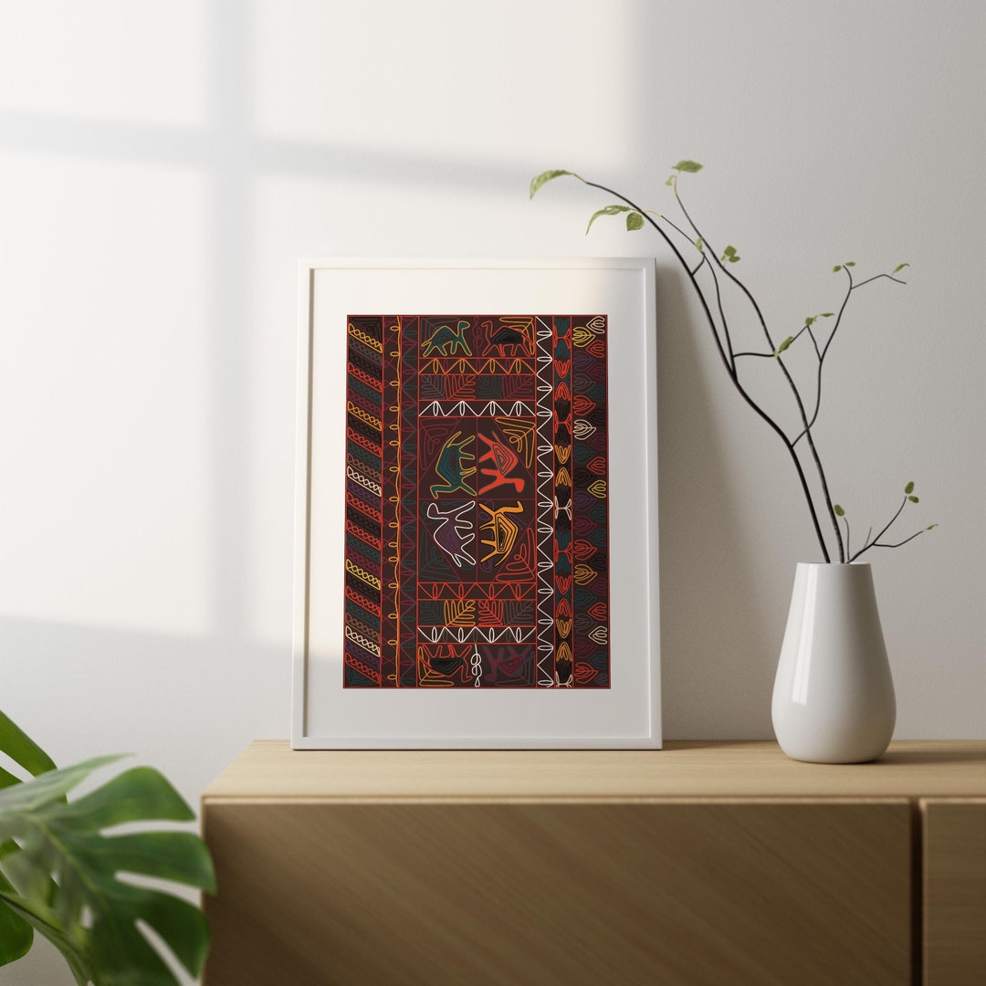 Rug Art - Iraqi Rug 1.2, Iraq Traditional Rug, Iraqi Arts, Mesopotamian ...