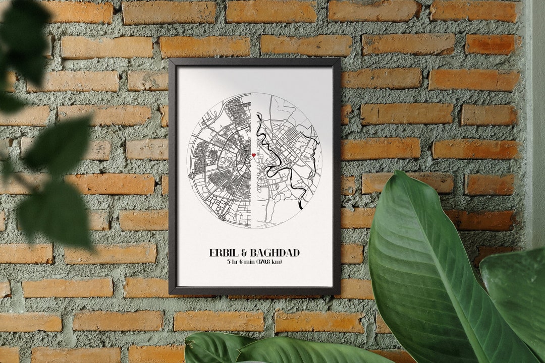 Erbil & Baghdad Map Combination هەولێر بغداد, Hawler, KRI, IRAQ ...