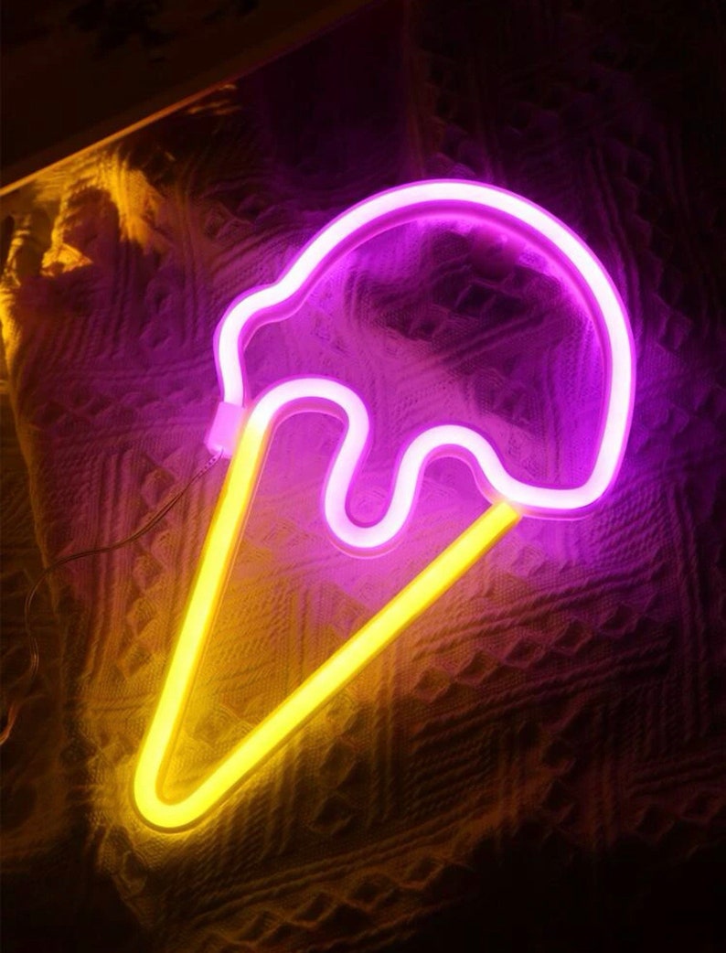 Ice Cream Shaped Neon Light - Etsy