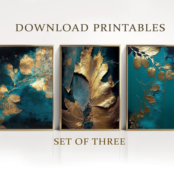 Gold Leaf Abstract - Etsy