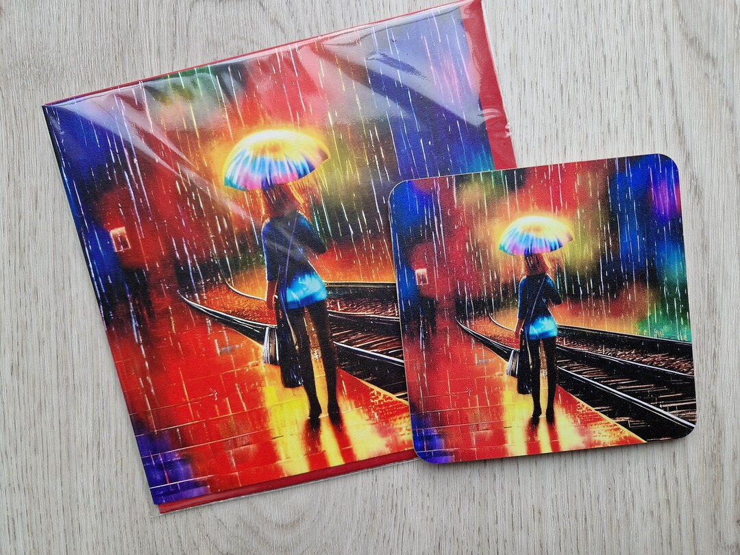 Rainbow Trains 2 H001 Duo Card Coaster Gift Set Diamond Art Studio UK Ltd Vibrant Colours Art - Etsy