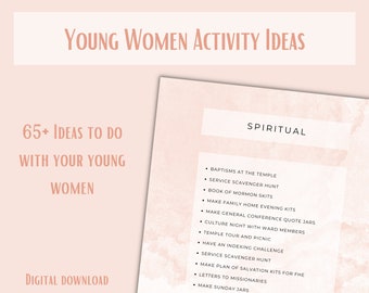 LDS Young Men's Activity Ideas - Digital Download - Etsy