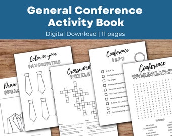 LDS General Conference Activity Packet April 2024, Activity Pages for ...