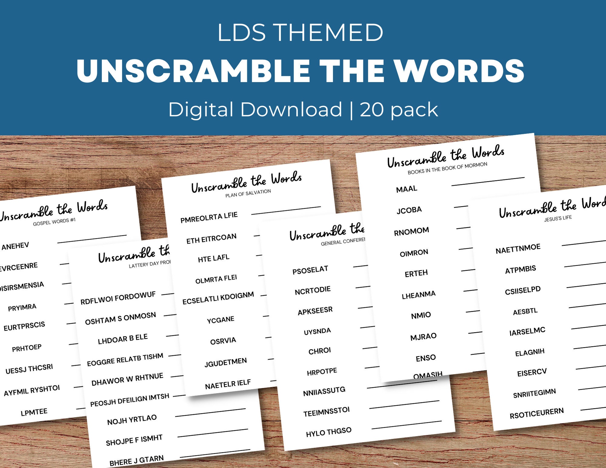 LDS Unscramble the Words Game Digital Download - Etsy