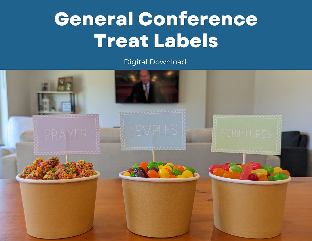 General Conference Treat Labels for Kids - Etsy