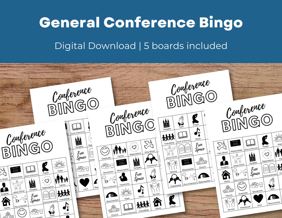 General Conference Bingo for Kids - Etsy