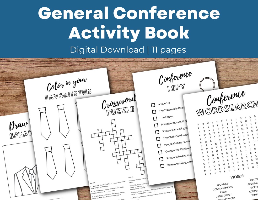 General Conference Activity Book for Kids - Etsy