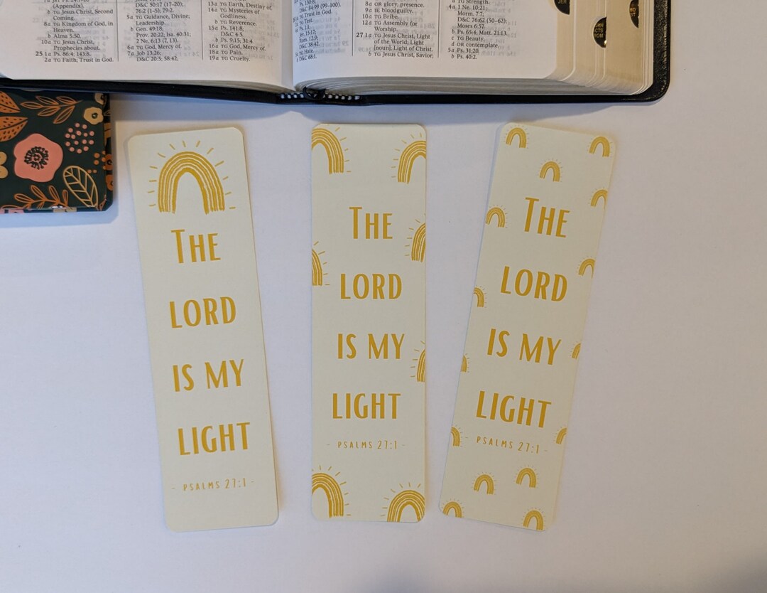 Christian Bookmarks |the Lord is My Light | Religious, Gospel, Jesus ...