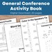 General Conference Activity Book for Kids - Etsy