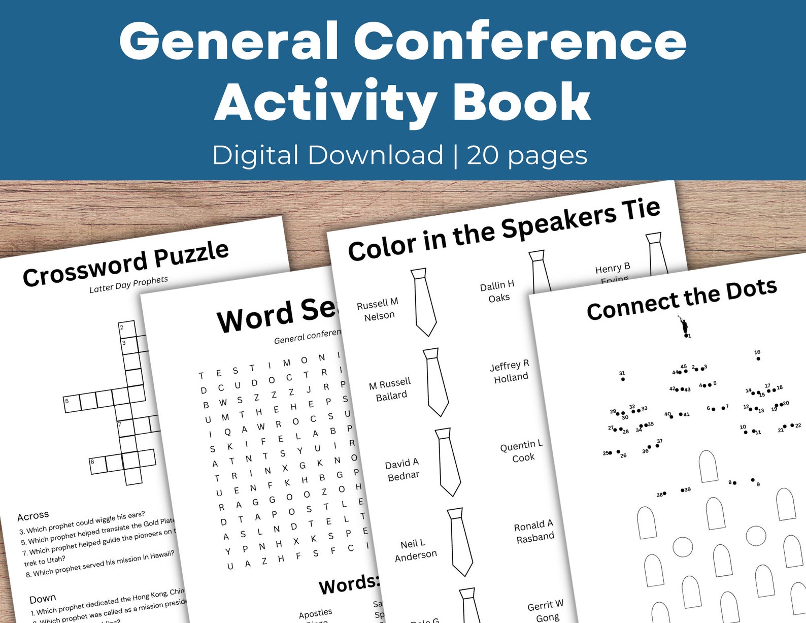 General Conference Activity Book for Kids - Etsy