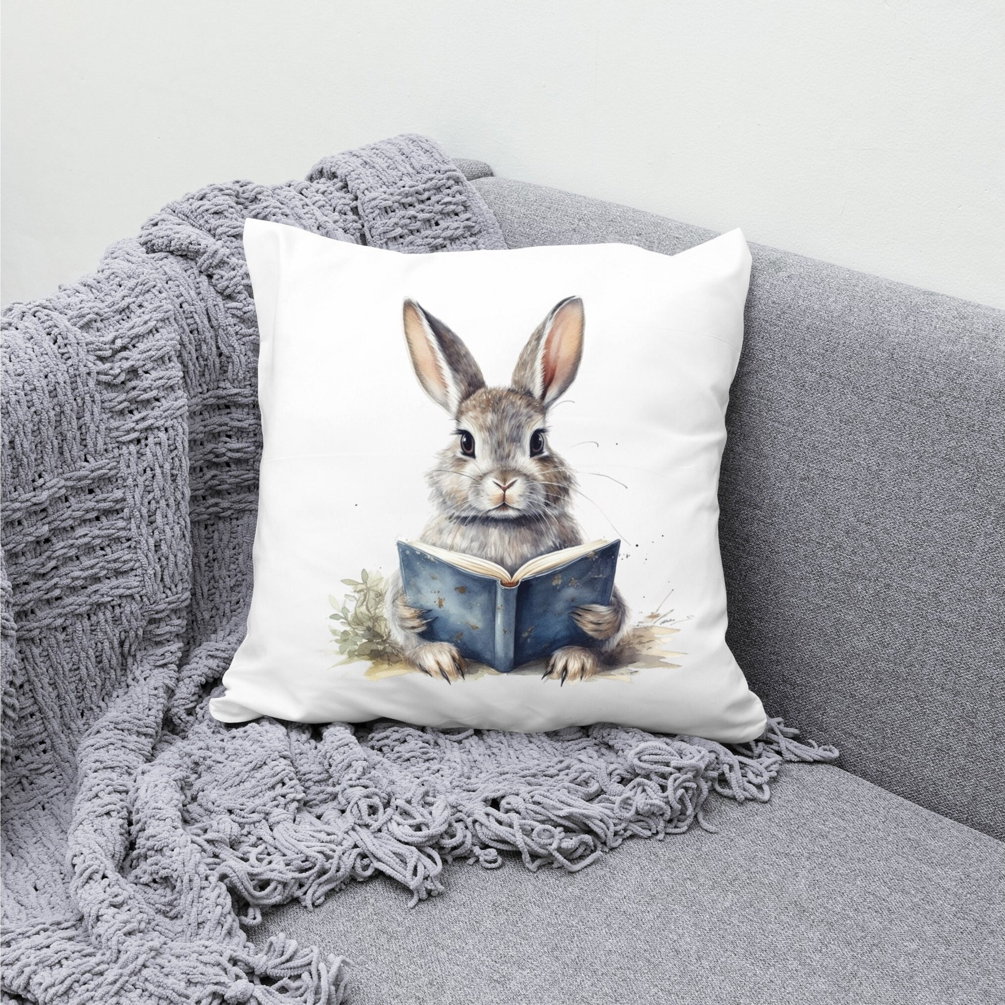 Rabbit Reads Book, Pdf, Svg, Png, Jpg, Commercial Use, Digital Download ...