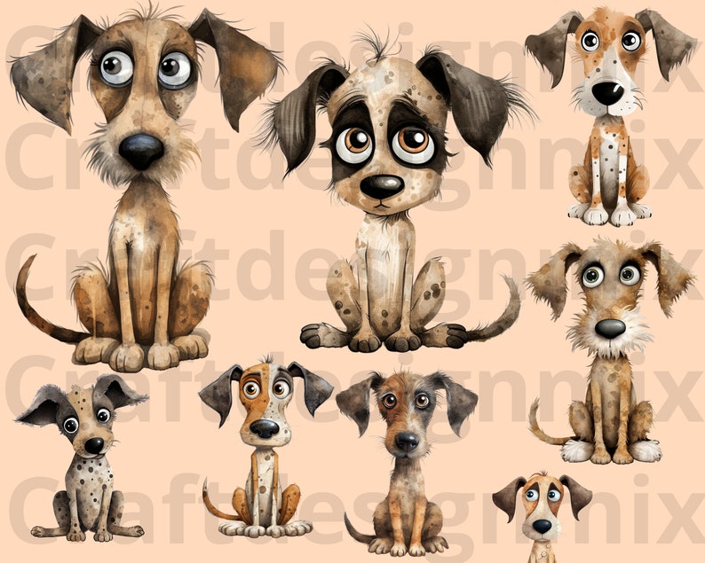 Dog Bundle Commercial Use Cute Animal Clipart Cute - Etsy