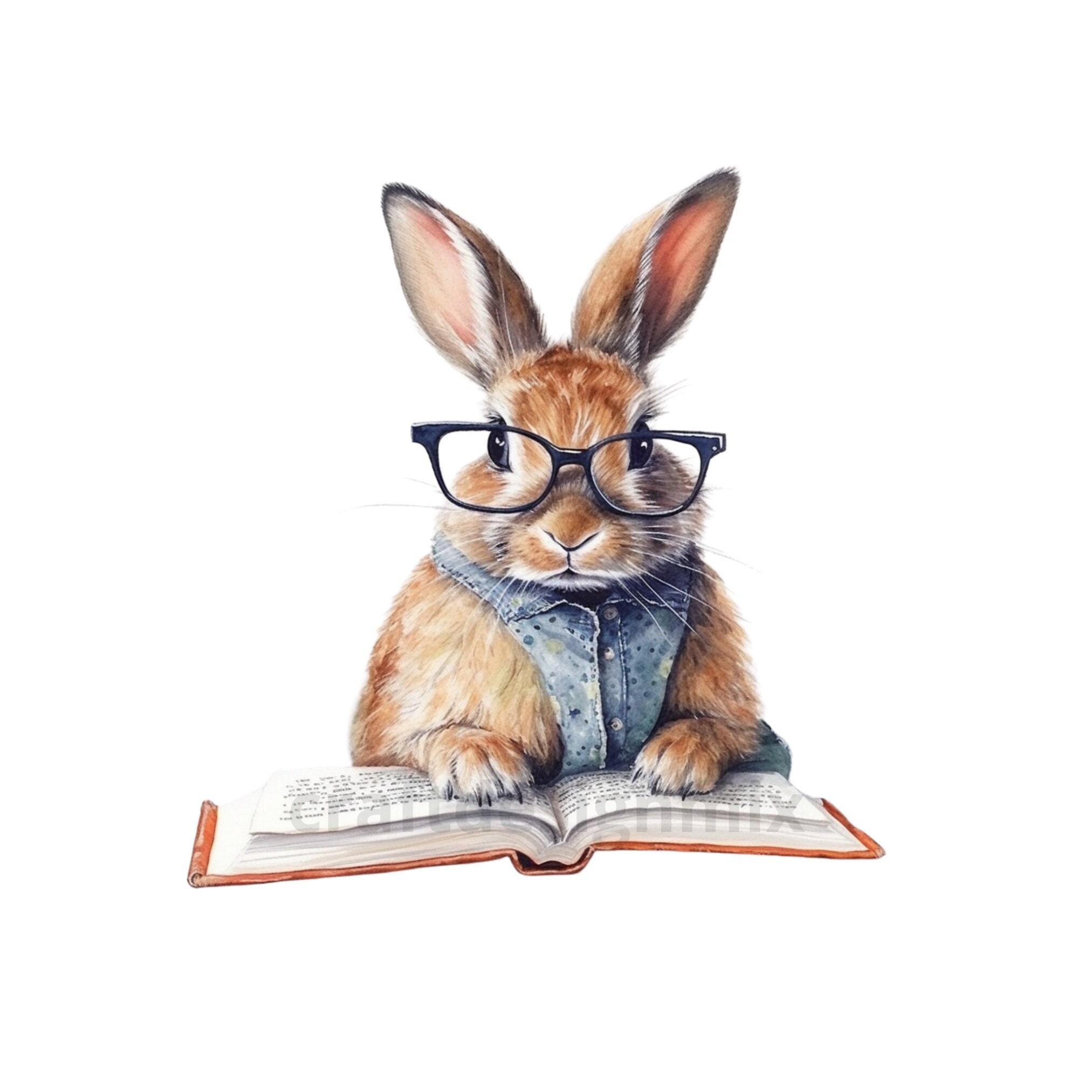 Rabbit Reading A Book