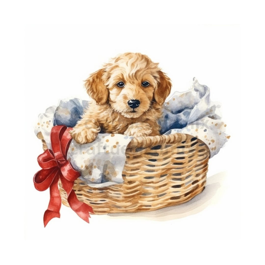 Goldendoodle Christmas Puppy, Pdf, Svg, Png, Jpg, Commercial Use ...